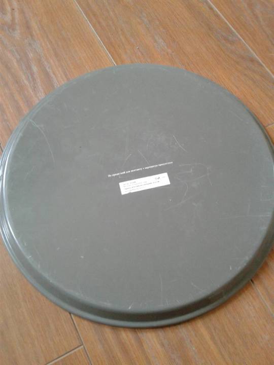 Таця кругла з тканинним покриттям (35,5 см), коричнево-сірого кольору - setam.net.ua